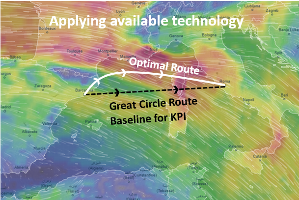 Optimum Trajectory VS Great Circle – Airlines for Europe Optimum Trajectory VS Great Circle – Airlines for Europe